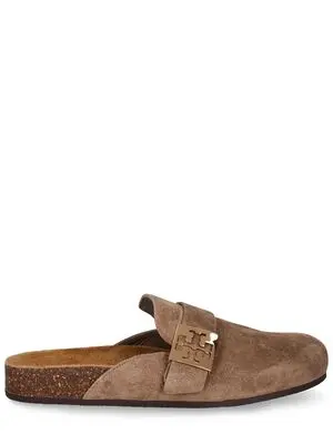 Tory Burch 10mm Mellow Suede Mules - Camel
