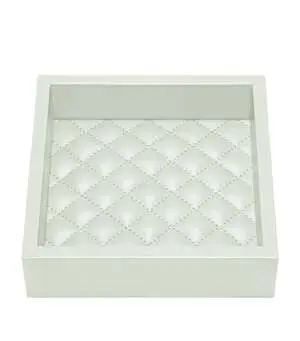 RIVIERE Small Quilted Febe Diamonds Tray - Green