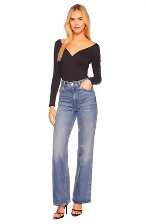 Susana Monaco Long Sleeve Wrap Top