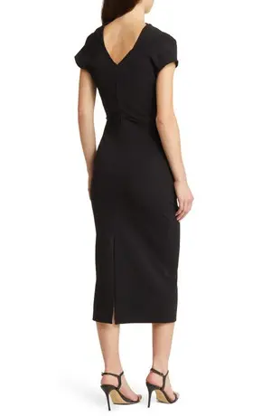 nikki lund marilyn ruched knit dress Nikki Lund Marilyn Ruched Knit Dress - Black
