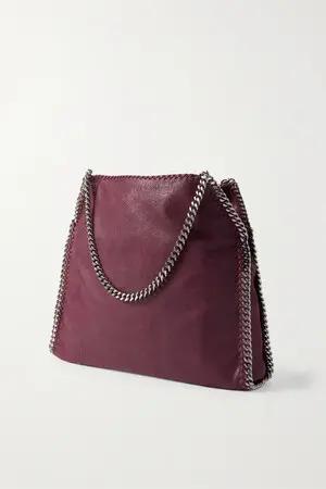 Stella McCartney Net Sustain The Falabella Small Vegetarian Brushed-leather Shoulder Bag