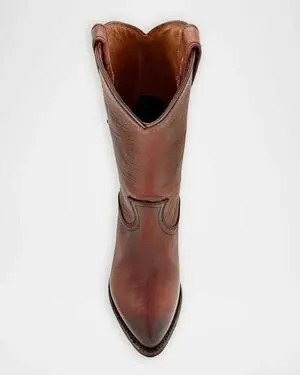 THE FRYE COMPANY Billy Calfskin Western Boots - Cognac