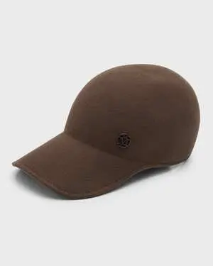 MAISON MICHEL Maison Michel Tiger Felt Baseball Cap Bracken