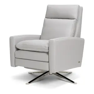AMERICAN LEATHER Simon Swivel Recliner - Capri Thundercloud