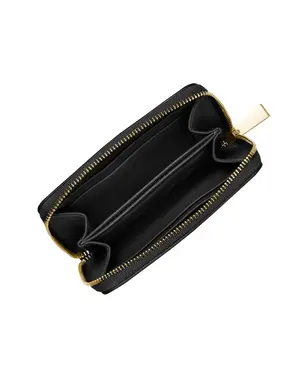 Michael Kors Michael Jet Set Leather Card Case - Black/gold