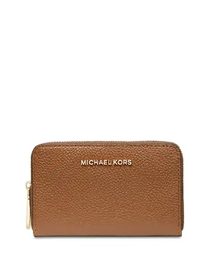 Michael Kors Michael Jet Set Leather Card Case Luggage/gold