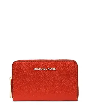 Michael Kors Michael Jet Set Leather Card Case Red
