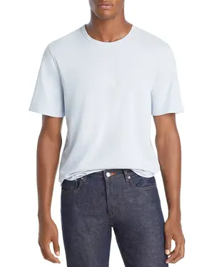 Vince Garment Dyed Crewneck Tee Shirting Blue