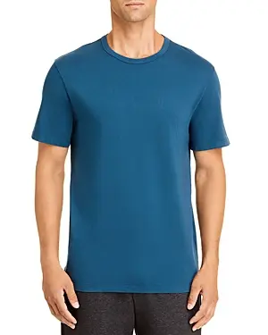 Vince Garment Dyed Crewneck Tee Washed River Blue
