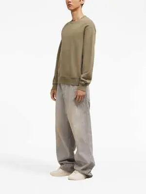 AMI Paris Logo-embroidered Cotton Sweatshirt