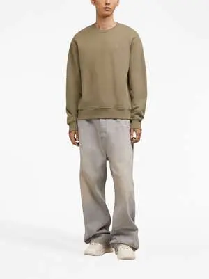 AMI Paris Logo-embroidered Cotton Sweatshirt