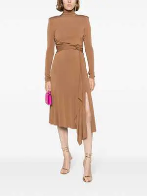 Elisabetta Franchi Asymmetric Jersey Midi Dress