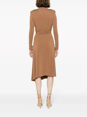 Elisabetta Franchi Asymmetric Jersey Midi Dress