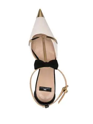 Elisabetta Franchi 105mm Bow-detail Leather Pumps