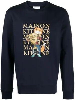 Men's Maison Kitsuné Blue Sweatshirts Hoodies