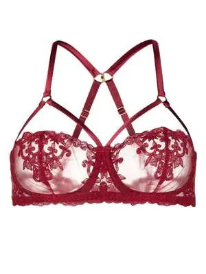 FLEUR OF ENGLAND Gisele Balcony Bra - Red