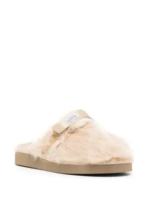 Suicoke Zavo-2eu Faux-fur Slides - Neutrals