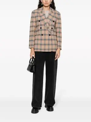 Zimmermann Luminosity Checked Double-breasted Blazer