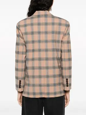Zimmermann Luminosity Checked Double-breasted Blazer