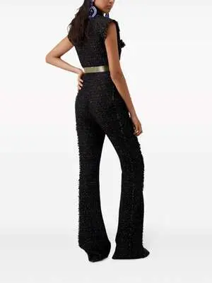 Giambattista Valli Metallic-threading Bouclé Jumpsuit