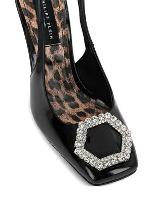 Philipp Plein Buckle-detail Leather Pumps