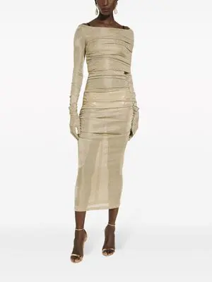 Dolce & Gabbana Lurex Mesh Calf-length Dress