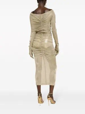 Dolce & Gabbana Lurex Mesh Calf-length Dress