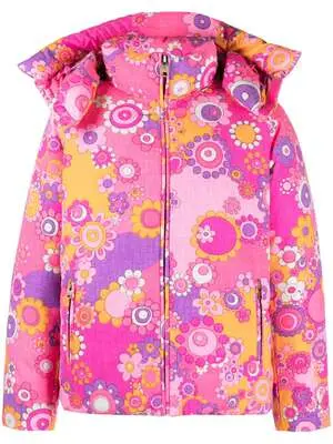 ERL Floral-print Padded Jacket - Pink
