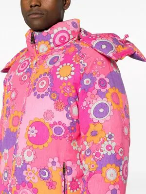 ERL Floral-print Padded Jacket - Pink