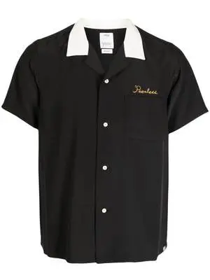 Visvim Logo-embroidered Silk Shirt - Black