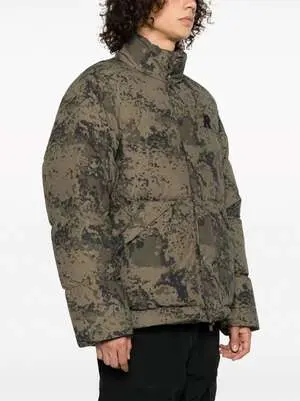REPRESENT Logo-embroidered Camouflage Puffer Jacket