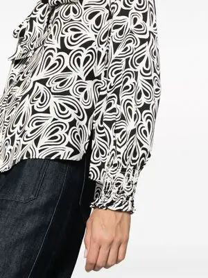 Diane Von Furstenberg Tina Heart-pattern Shirt