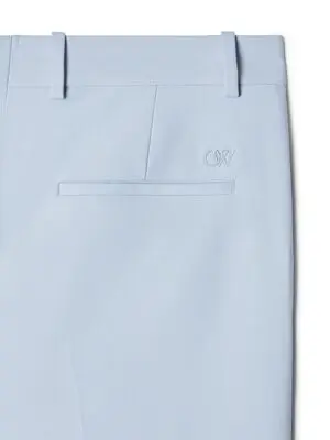 Off-White Logo-embroidered Straight-leg Trousers
