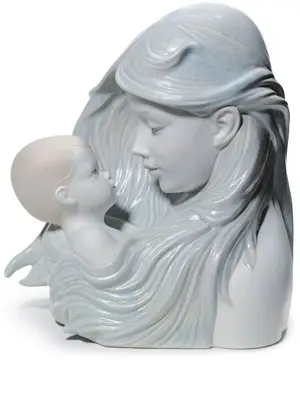 LLADRO Sweet Caress Mother Porcelain Figurine - Blue