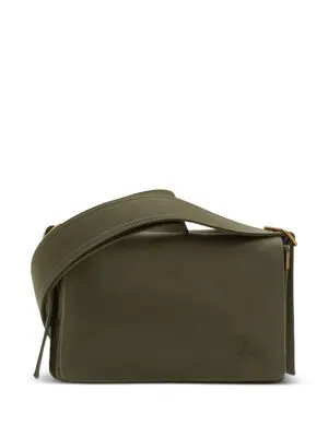 Burberry Ekd-embroidered Twill Shoulder Bag