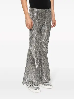 ERL Sequinned Flared Trousers