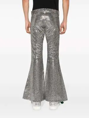 ERL Sequinned Flared Trousers