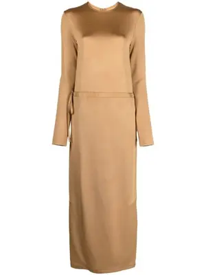 JIL SANDER Drawstring-waist Midi Dress