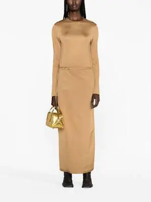 JIL SANDER Drawstring-waist Midi Dress