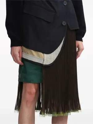 Kolor Layered Asymmetric Midi Skirt