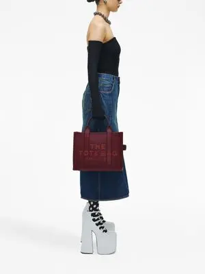 Marc Jacobs Leather Medium Tote Bag - Red