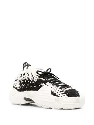 LANVIN Flash-x Crochet-knit Sneakers