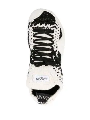 LANVIN Flash-x Crochet-knit Sneakers