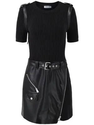 Simkhai Anisa Panelled Mini Dress - Black