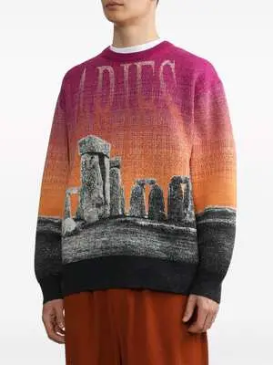Aries Henge Illustration-print Jumper - Pink