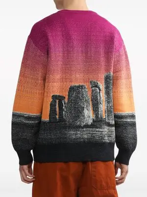 Aries Henge Illustration-print Jumper - Pink