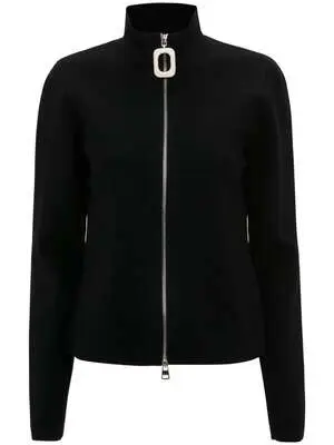 JW Anderson Zip-up Fine-knit Cardigan - Black