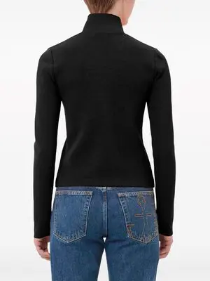 JW Anderson Zip-up Fine-knit Cardigan - Black