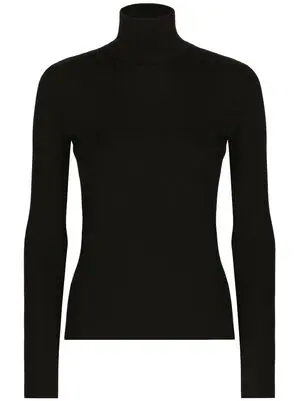 Dolce & Gabbana Roll-neck Cashmere Jumper - Black