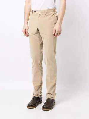 PT TORINO Corduroy Tapered Trousers - Neutrals